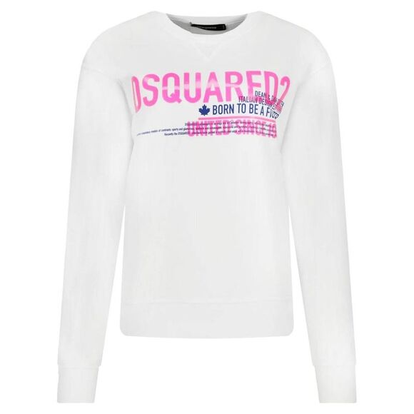 Dsquared 2 | Tops | Dsquared 2 Graphic Print Sweatshirt Women White ...